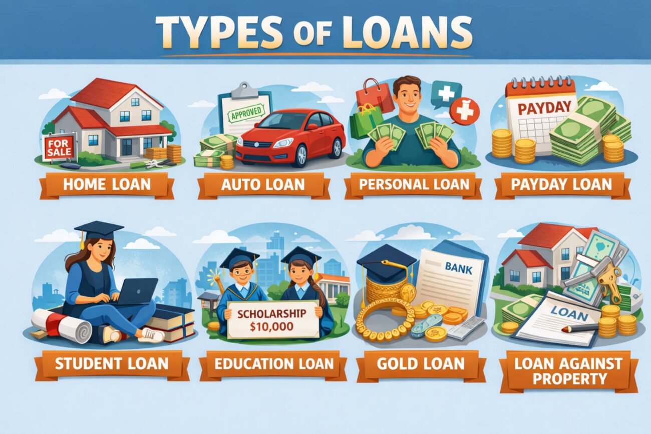 Different type of Loans in India – Learn about Credit